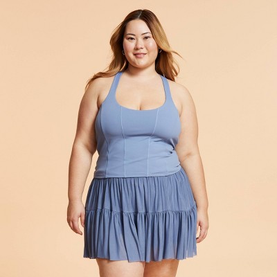 Blogilates Women's Corset Tank Top - Steel Blue 2x : Target