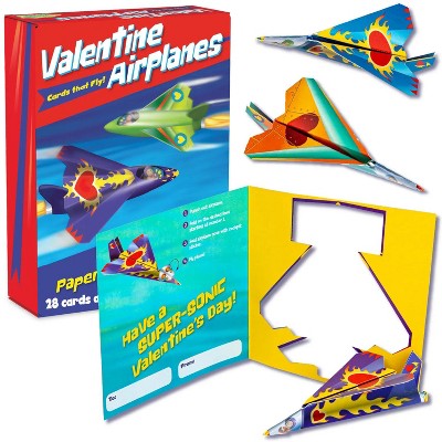 MindWare Paper Airplane Super Fun Valentines Pack - 28 Cards, 28 ...