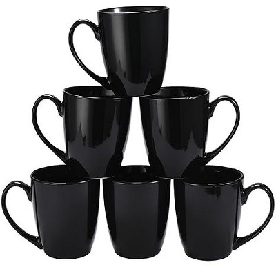 Bruntmor Ceramic Coffee And Tea Mugs-set Of 6,black : Target