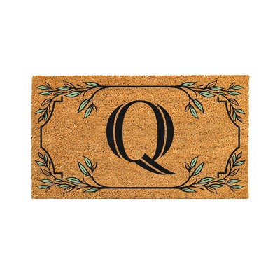 28" X 16" Monogram Coir Mat, Letter "q" : Target