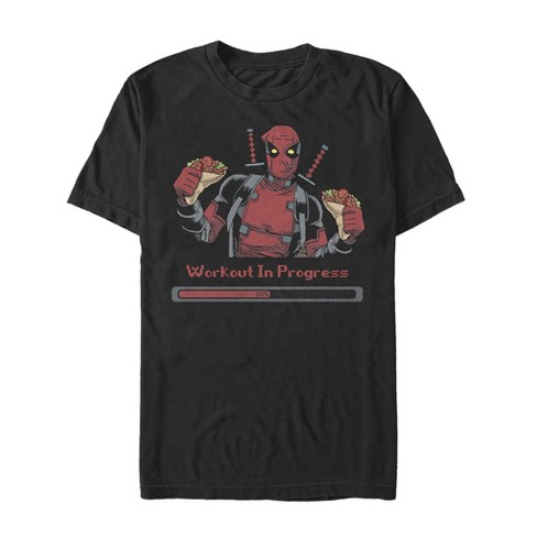 Men's Marvel Deadpool Workout In Progress T-shirt : Target