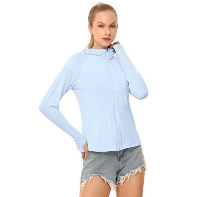 Women's Upf 50+ Sun Protection Shirts Spf Jacket Uv Hoodie With Pockets Long Sleeve Breathable ...