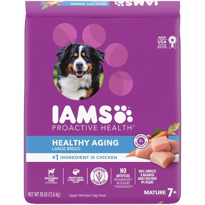 Iams Healthy Aging Chicken Flavor Large Breed Senior Dry Dog Food ...
