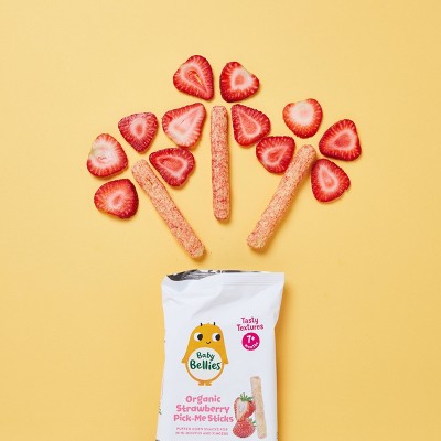 Little Bellies Organic Strawberry Pick-Me Sticks Baby Snacks - 0.56oz ...