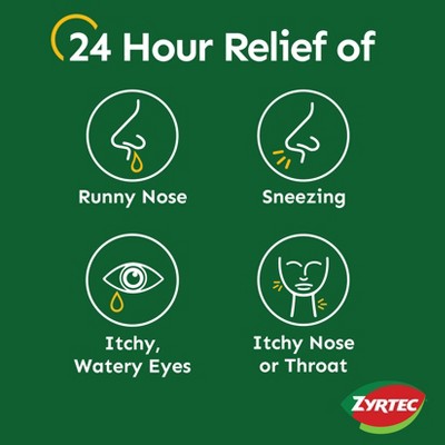 Zyrtec 24 Hour Allergy Relief Tablets - Cetirizine Hcl - 30ct : Target