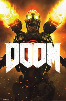 Trends International Doom - Anniversary Framed Wall Poster Prints White ...