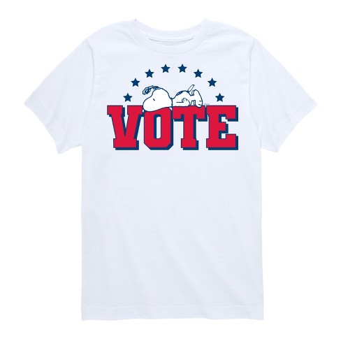 Peanuts Vote Snoopy Short Sleeve Graphic T-shirt - White - 3t : Target