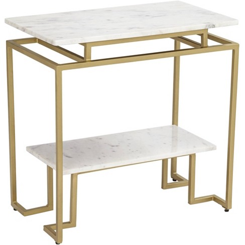 Coast To Coast Accents Modern Burnished Gold Rectangular Accent Table ...