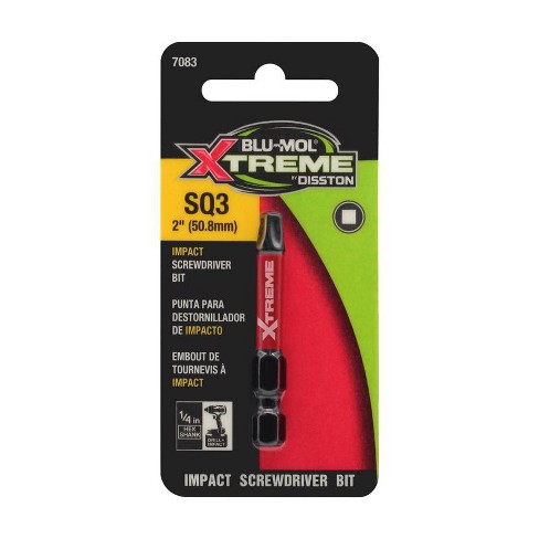 Blu-mol Xtreme Square 3 X 2 In. L Screwdriver Bit S2 Tool Steel 2 Pc ...