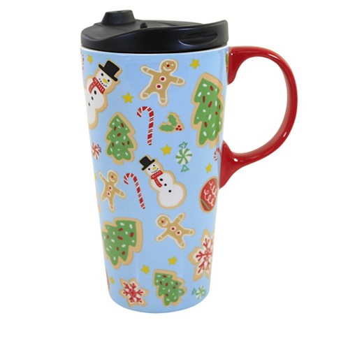 6.75 In Snowman/tree Travel Mug Christmas Gingerbread Tumblers : Target