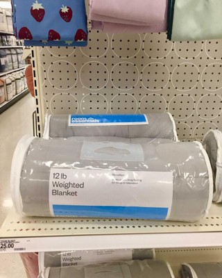 50"x70" 12lbs Weighted Blanket Gray - Room Essentials™ : Target
