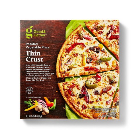 Thin Crust Roasted Vegetable Frozen Pizza - 15.15oz - Good & Gather ...
