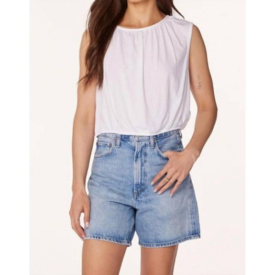 Women's Shirred Neck And Hem Sleeveless Tee - Bobi M : Target