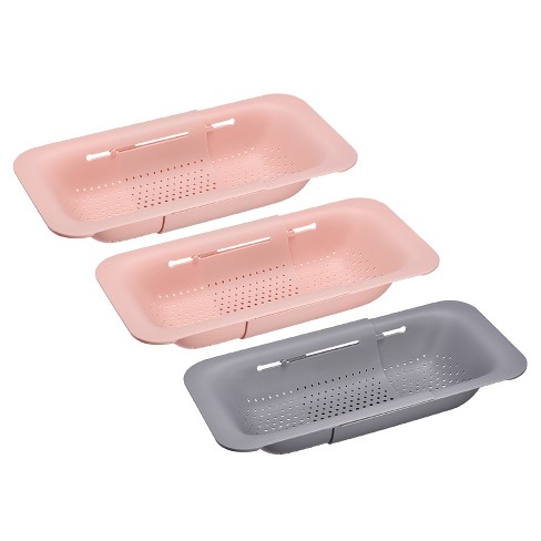 Unique Bargains Collapsible Colander Kitchen Over The Sink Drain ...
