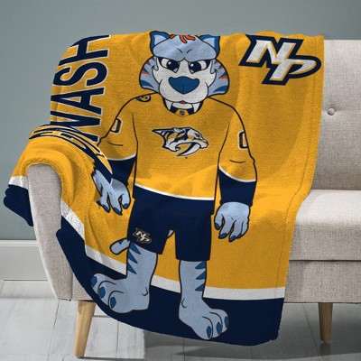 Sleep Squad Nashville Predators Gnash 60 X 80 Raschel Plush Blanket ...