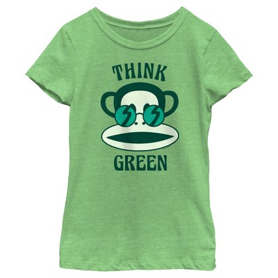 Girl's Paul Frank Think Green Julius The Monkey T-shirt - Green Apple ...