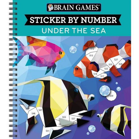 Brain Games - Sticker By Number: Under The Sea (28 Images To Sticker ...