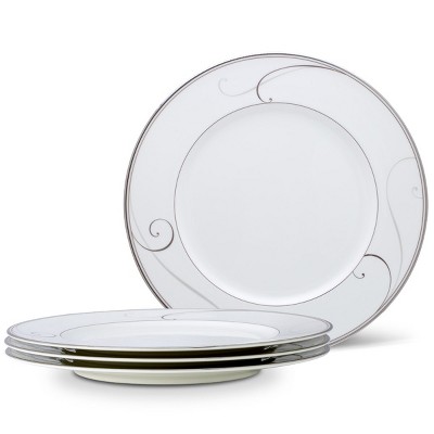 Noritake Platinum Wave Set Of 4 Dinner Plates : Target