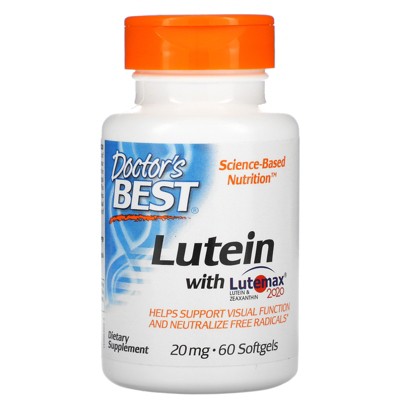 Doctor's Best Lutein With Lutemax 2020, 20 Mg, 60 Softgels : Target