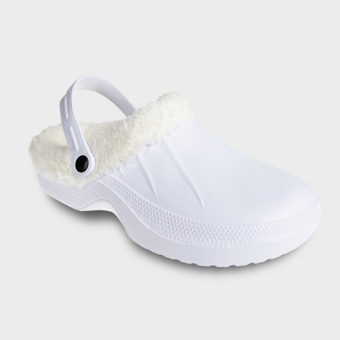Foamwalk Women's Comfortable Furry Solid And Bubble Heel Platform Clogs ...