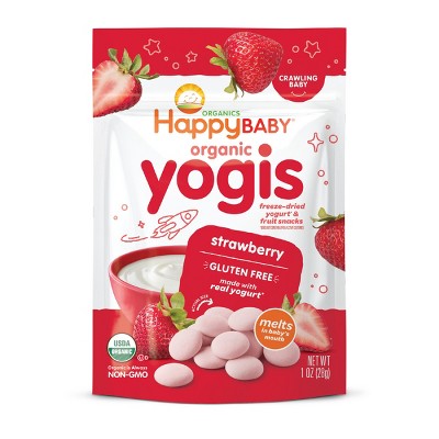 Happybaby Organic Yogis Strawberry Freeze-dried Yogurt & Fruit Baby ...