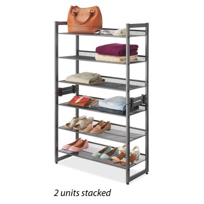 Whitmor 3 Tier Stacking Shelves Gunmetal : Target
