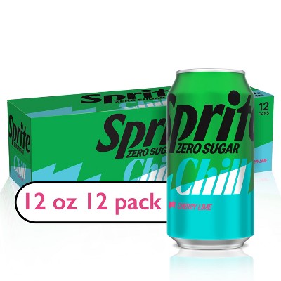 Sprite Zero Chill Cherry Lime Natural Flavor Soda - 12pk/12 Fl Oz Cans ...