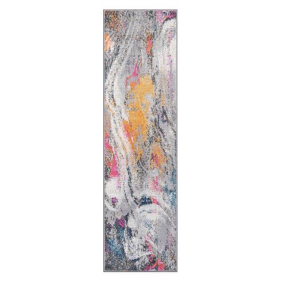 World Rug Gallery Geometric Distressed Bohemian Multicolored 2' X 7 ...