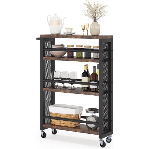 Tribesigns 4-tier Slim Rolling Cart : Target