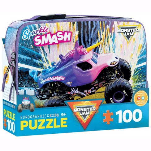 Eurographics Monster Jam Puzzle & Lunch Box - Sparkle Smash, 100-piece ...