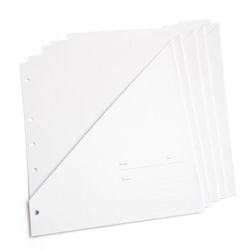 1 Pocket Signature Paper Folders - Russell+hazel: White, 3 Hole Punched ...