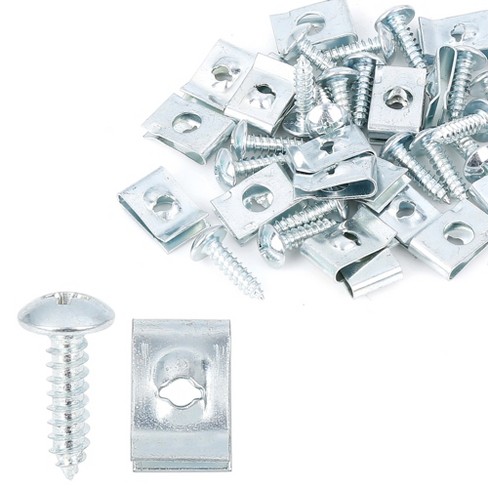 Unique Bargains Auto Dash Trim Metal Interior Screws And U Clips 0.17 ...