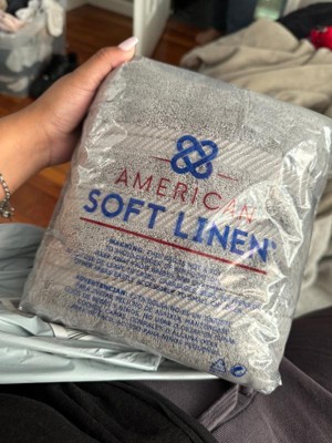 American Soft Linen 4 Pack Hand Towel Set, 100% Cotton, 16 Inch By 28 ...