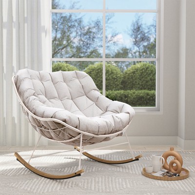 GRANDPATIO Steel Rocking Chair With Cushion : Target