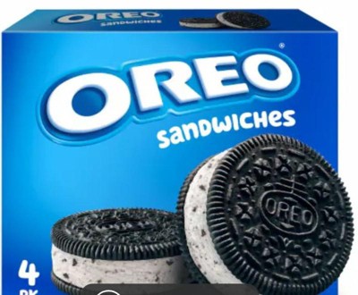 Oreo Frozen Ice Cream Dessert Sandwich - 4ct : Target