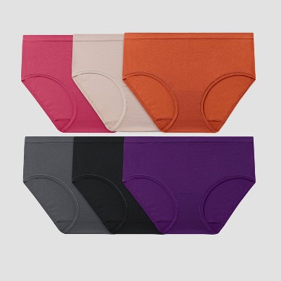 Fruit Of The Loom Women's 6pk 360 Stretch Seamless Low-rise Briefs ...