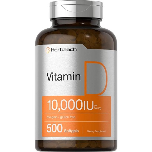 Horbaach Vitamin D 10000 Iu | 500 Softgels : Target