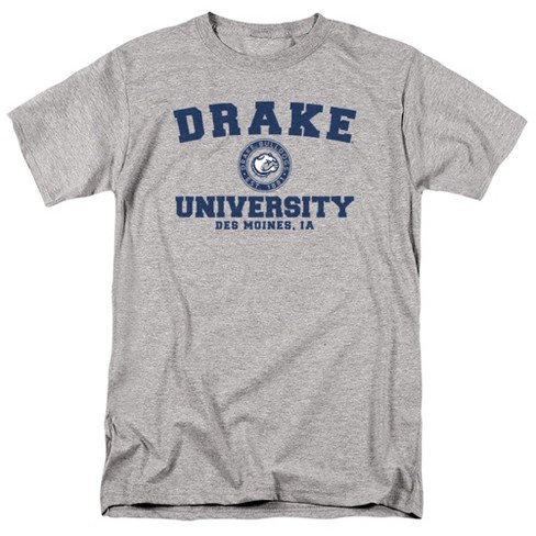 Drake University Official Circle Logo Adult T Shirt, Athletic Heather ...