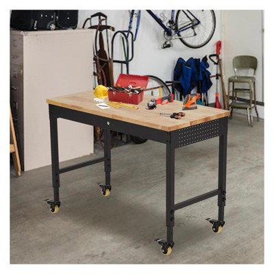 48"x24" Adjustable Height Workbench 2000 Lbs Workstation With 9.8ft ...