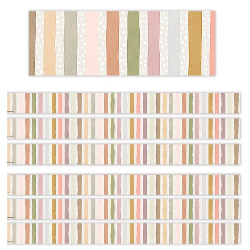 Teacher Created Resources® Terrazzo Tones Stripes Straight Border Trim ...