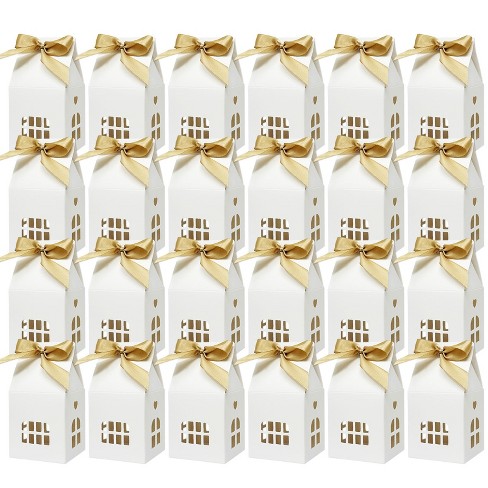 Wrapables House Shaped Gift Boxes With Ribbons (set Of 24) : Target