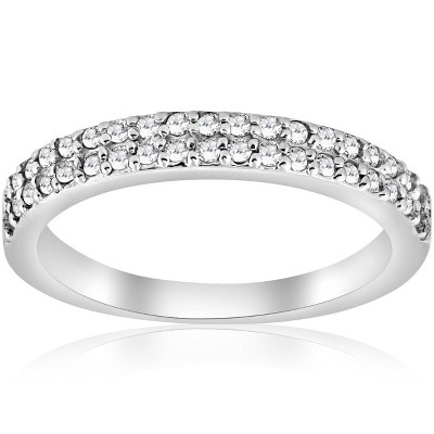 Pompeii3 1/4ct Double Row Diamond Ring 14K White Gold - Size 8 : Target