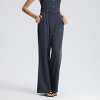 Women's Mid-Rise Elastic Waistband Wide Leg Pants - A New Day™ Blue L ...