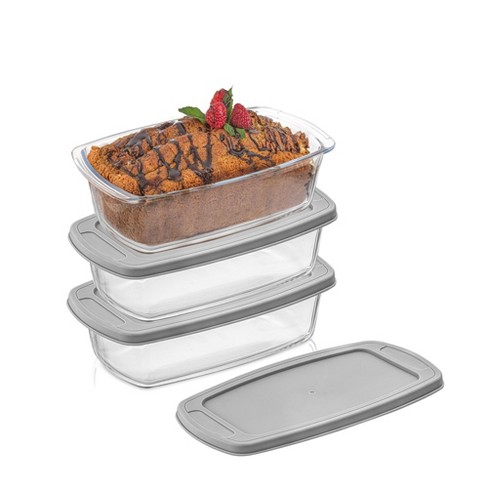 Joyjolt Glass Bakeware Containers For Loaf, Bread, Cakes Pans Baking ...