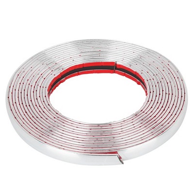 Unique Bargains Chrome Trim Strip for Car Body Door Side Roof : Target
