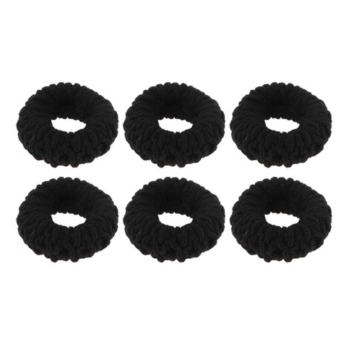 Unique Bargains Women's Thickened Wide Edge Hair Ropes 6 Pcs Black : Target