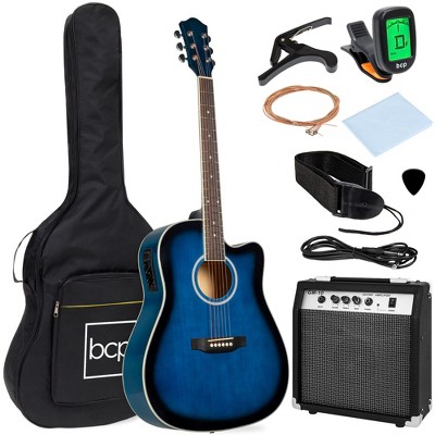 Best Choice Products Beginner Acoustic Electric Guitar Starter Set 41in ...