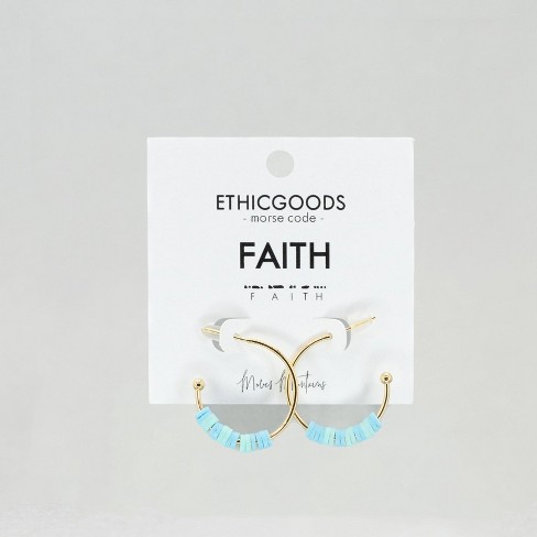 Ethic Goods Women's Morse Code Earring [faith] : Target