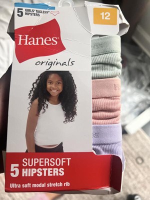 Hanes Originals Girls' 5pk Supersoft Hipster Underwear : Target