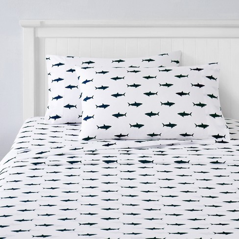 Swimming Sharks Microfiber Kids' Sheet Set By Sweet Home Collection ...